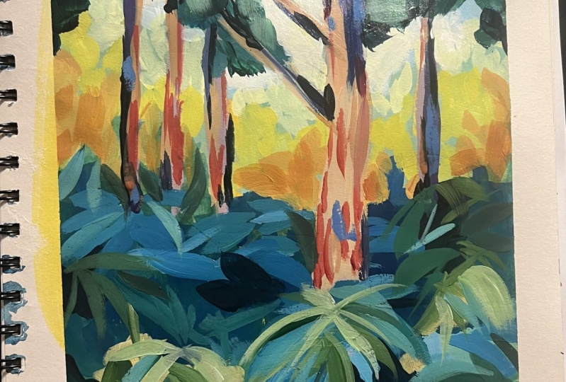 Paint with Me - Backlit Forest in Acrylic | Clair Bremner | Skillshare