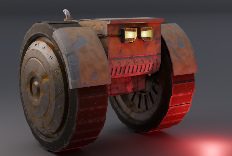 Creation of a realistic Robot on your first day in Blender. Step by ...