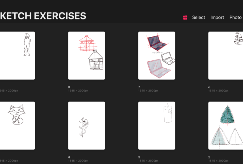 Sketching for Beginners with Overall + Secondary Shapes: 9 Practice ...