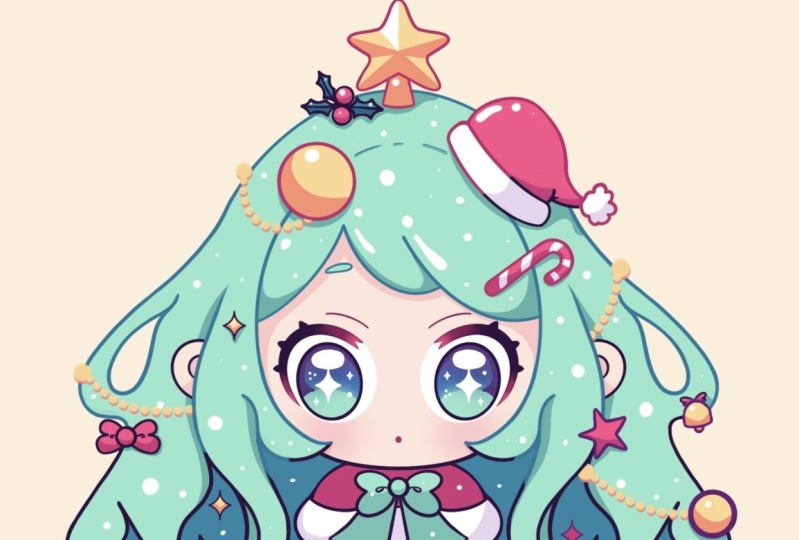 Chibi Holiday Magic: Draw an Adorable Christmas Tree Girl in Procreate ...
