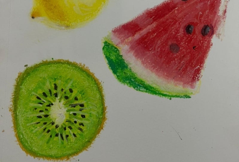 Draw Delicious Fruits with Oil Pastels – A Beginner’s Step-by-Step ...