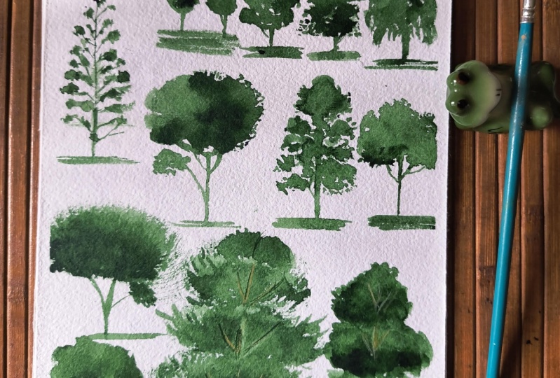 Loose Watercolor Trees for Beginners - Learn the Basics | Raniya Ali ...