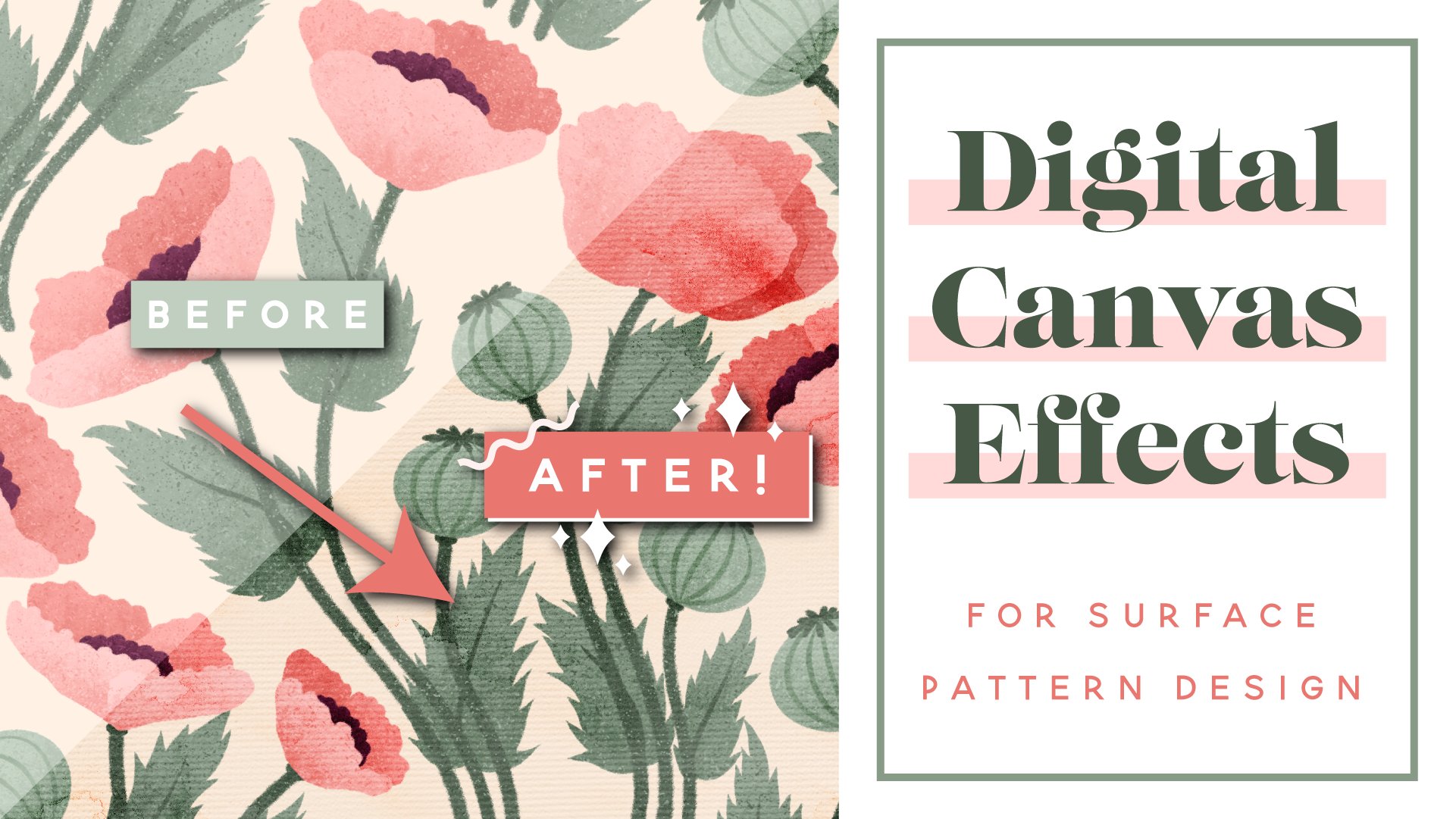 Digital Canvas Effects for Surface Pattern Design | Rebecca Flaherty ...