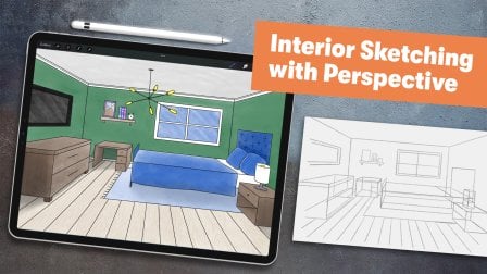 One Point Perspective Interior Sketch | Skillshare Student Project