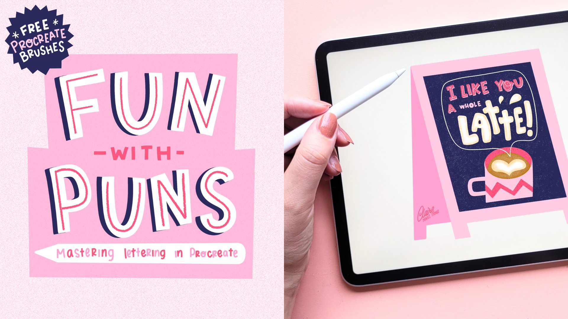 Fun with Puns: Mastering Lettering in Procreate - Latte Edition ...