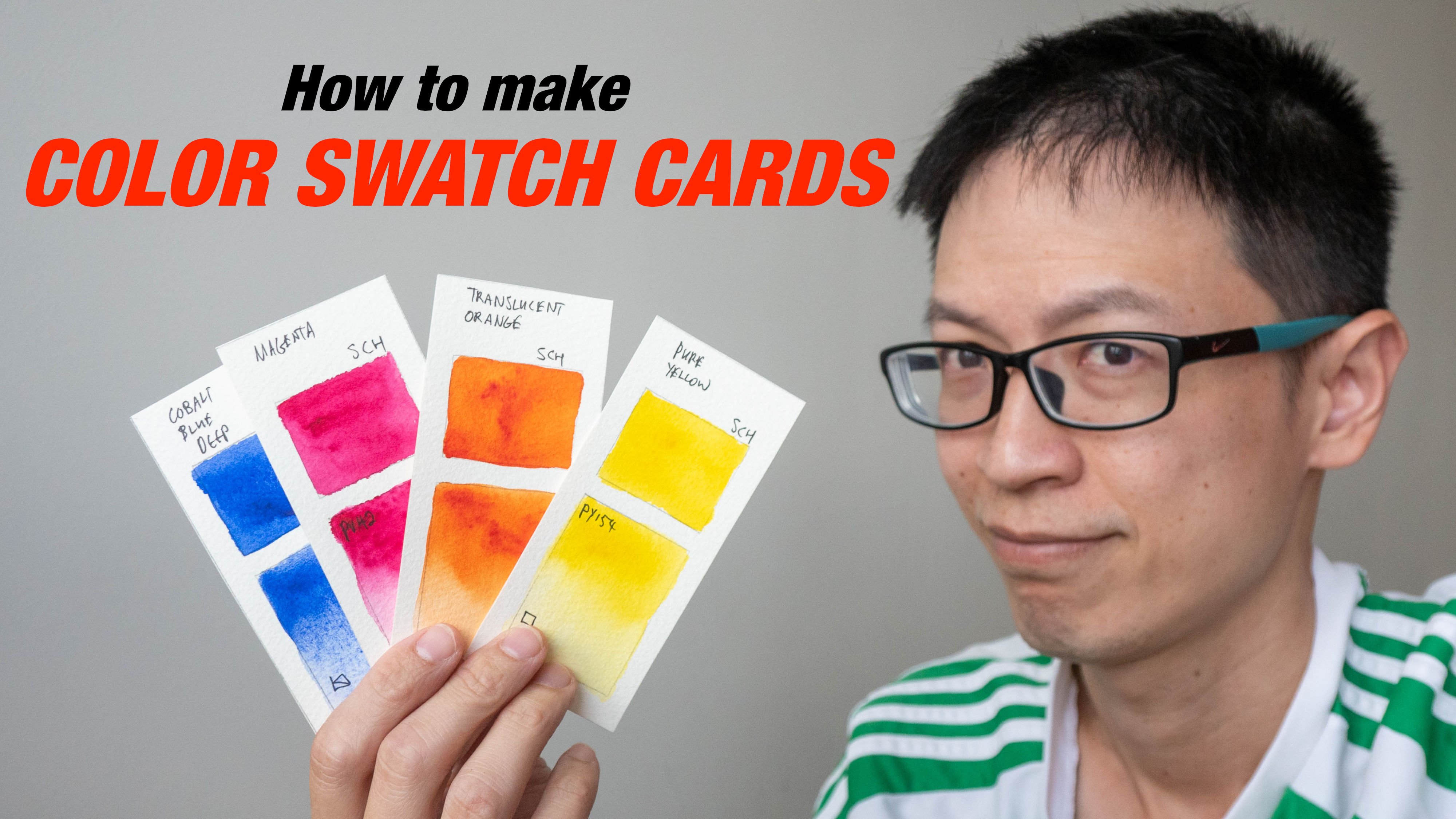 How To Make Colour Swatch Cards With Watercolour Teoh Yi Chie 