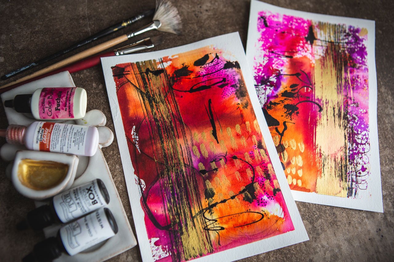 Intuitive Painting: Creating Abstracts with Watercolor Powders | DENISE ...