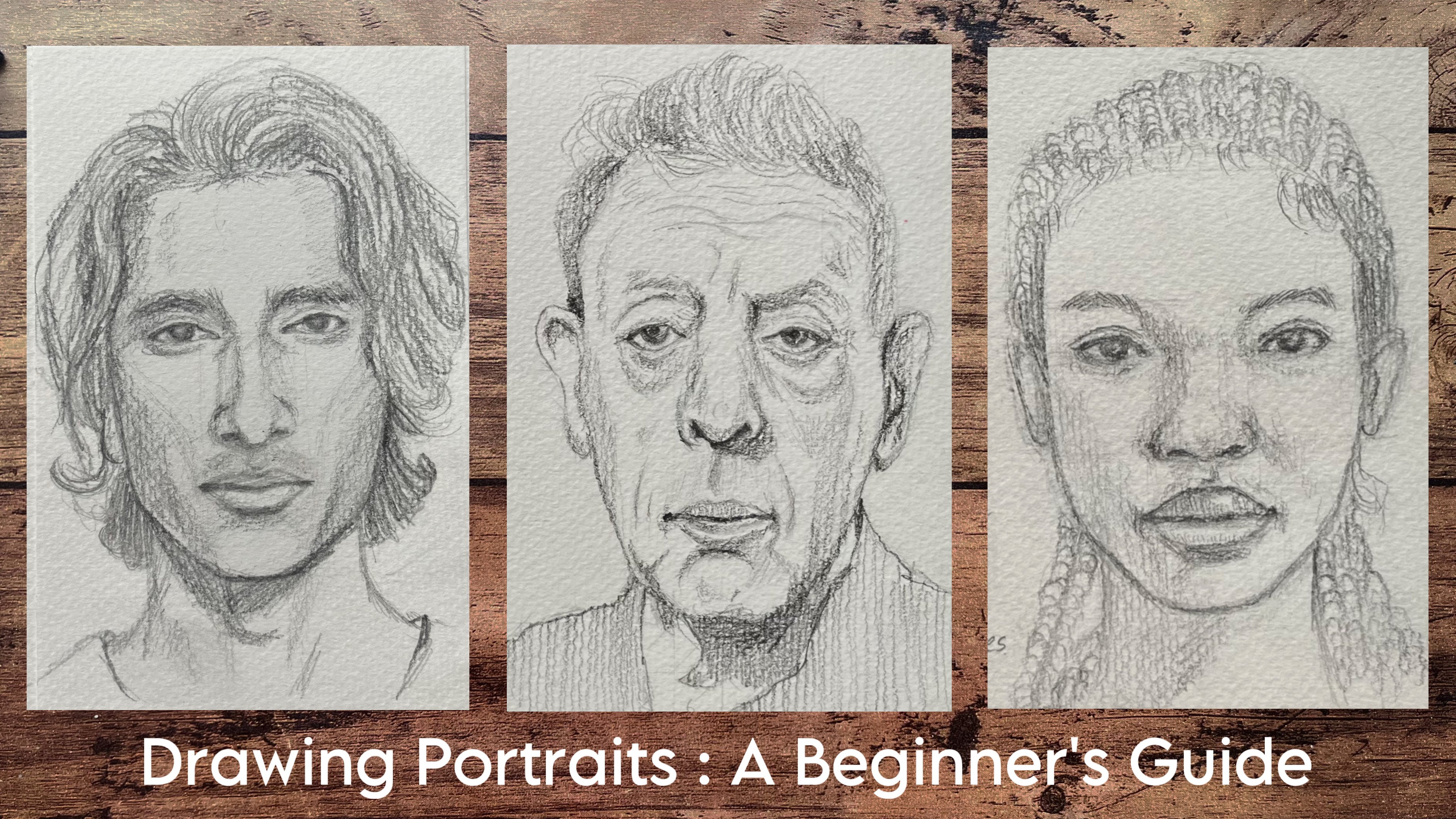 Drawing Portraits : A Beginner's Guide to Grid, Loomis and Freehand ...