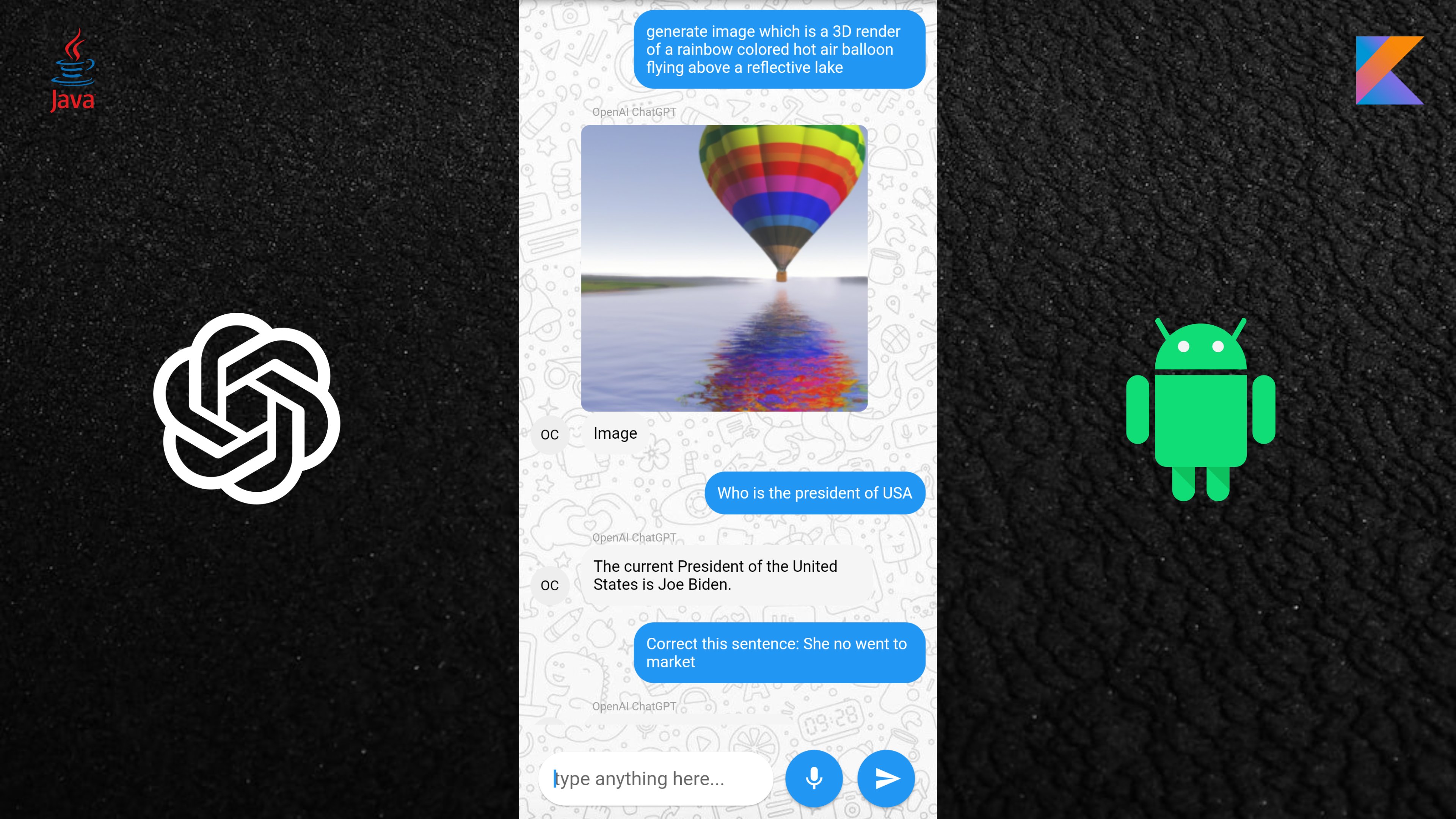 ChatGPT Android Build Chatbots Assistants Java Kotlin Hamza