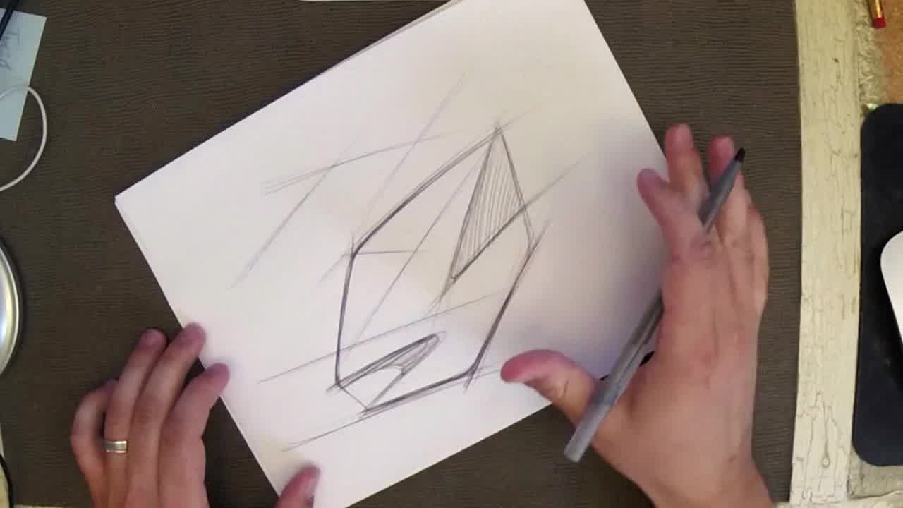 Industrial Design Sketch Shapes