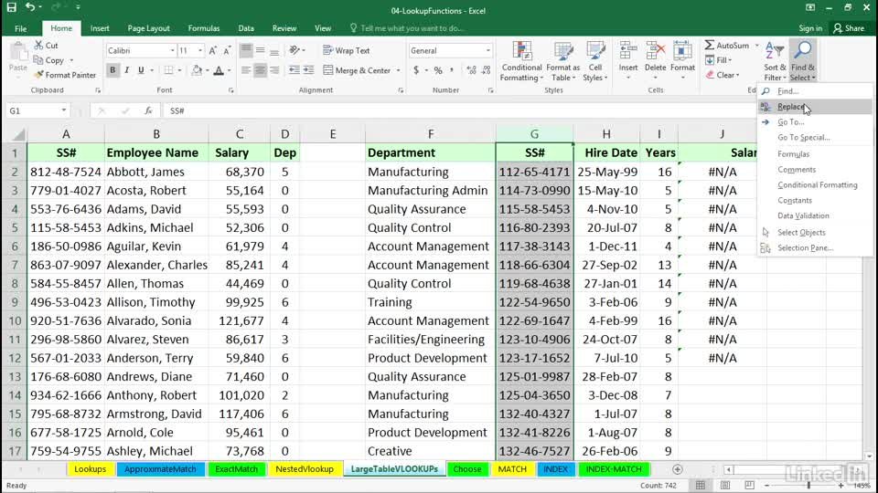 Excel 2016 Advanced Lookup & Reference Functions | Dr. Syed Farhan ...
