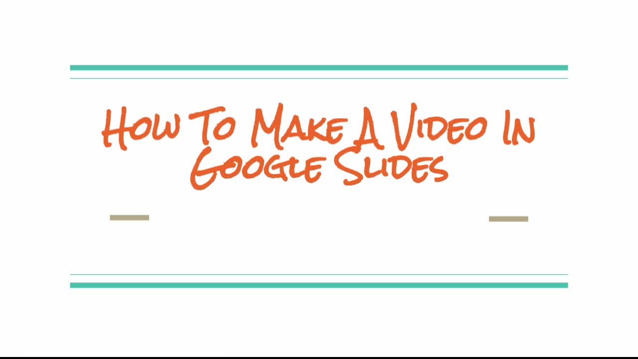  How To Make A Video In Google Slides Chris Archer Skillshare