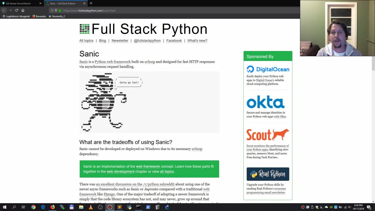 Sanic - an asynchronous web framework for Pythonistas | Dániel Ernő ...