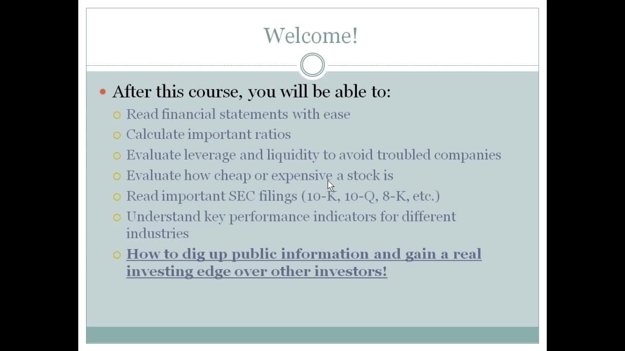 The Complete Financial Statement Analysis Course Andrew P C Skillshare