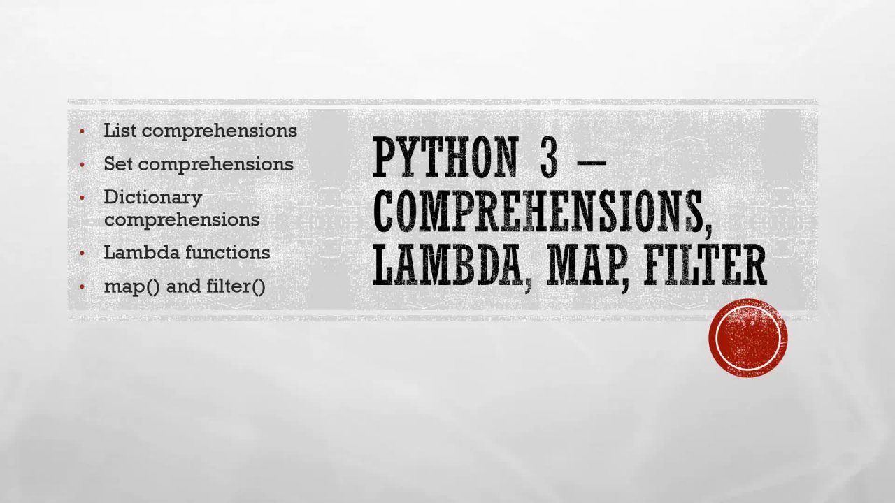 Python 3 - Comprensiones, Lambda, mapas y filtros | Mihai Catalin Teodosiu | Skillshare