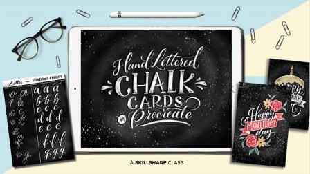 Hand lettered Chalk card in procreate | Skillshare Student Project