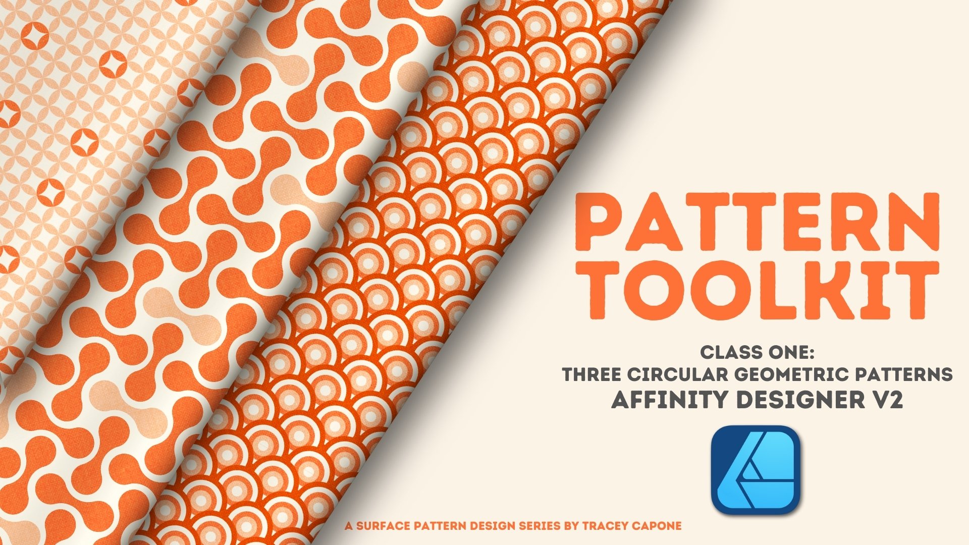Diseño de patrones: Affinity Designer V2 | Patrones geométricos circulares | Tracey Capone ...