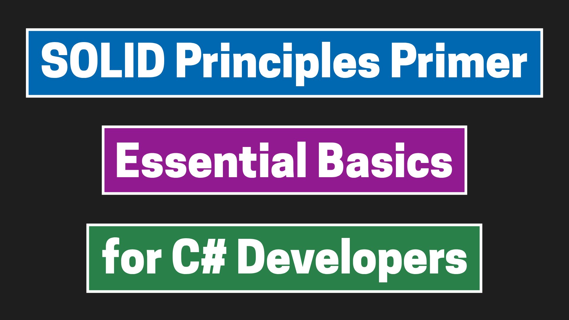 Principios De Solid Conceptos Básicos Para Desarrolladores De C 