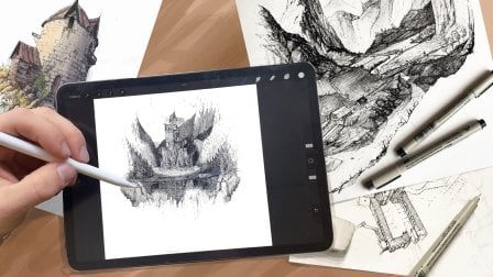 Orchid pencil drawing in procreate | Skillshare Student Project
