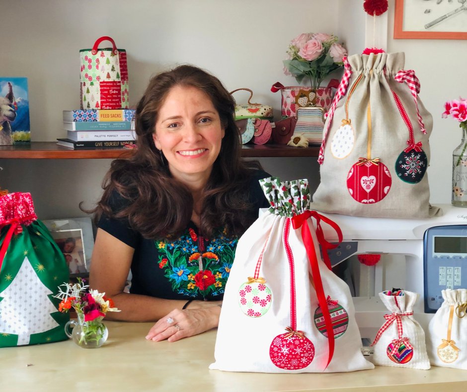 Sewing Gift Ideas: Sew a Beautiful Holiday Fabric Gift Bag and Learn ...