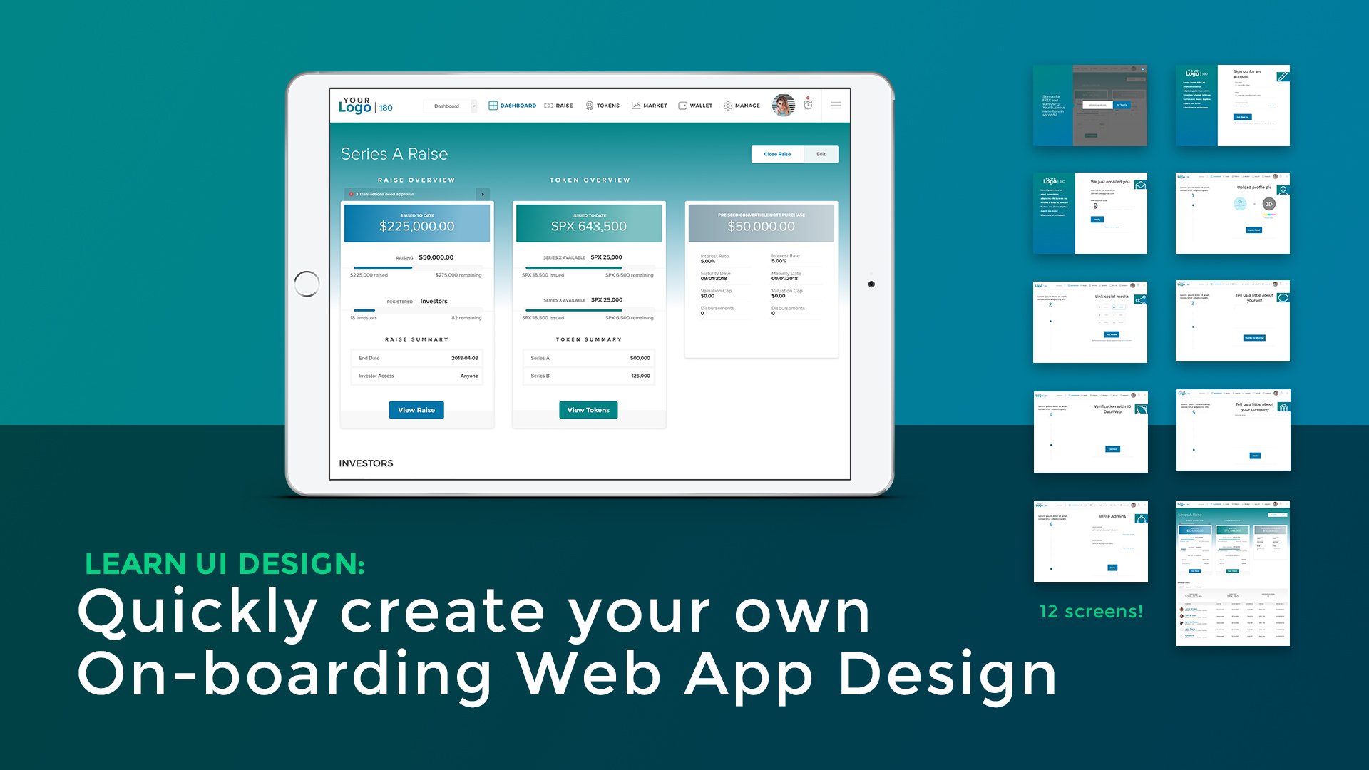 Learn UI Design: Quickly create an On-boarding Web App | Brian White ...