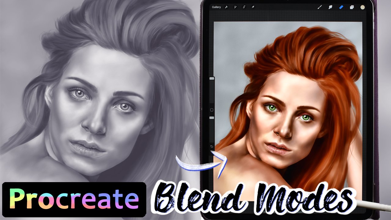Grayscale to Color in Procreate - How to Color a Portrait with Blend ...