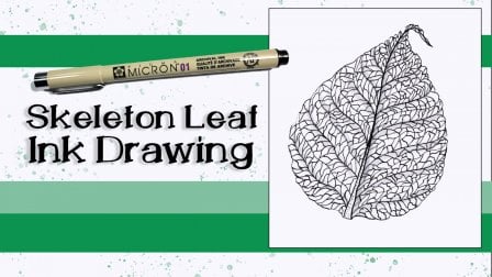 leaf - Pen Drawing of a Skeleton Leaf: Art Practice | Skillshare ...