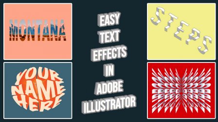 4 Simple Text Effects in Adobe Illustrator | Skillshare Student Project
