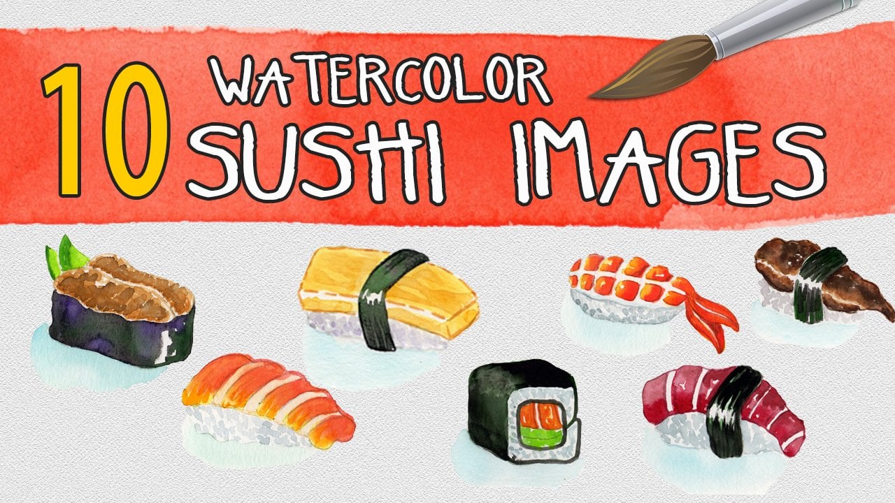 10 Watercolor Sushi Images | Daniela Mellen | Skillshare