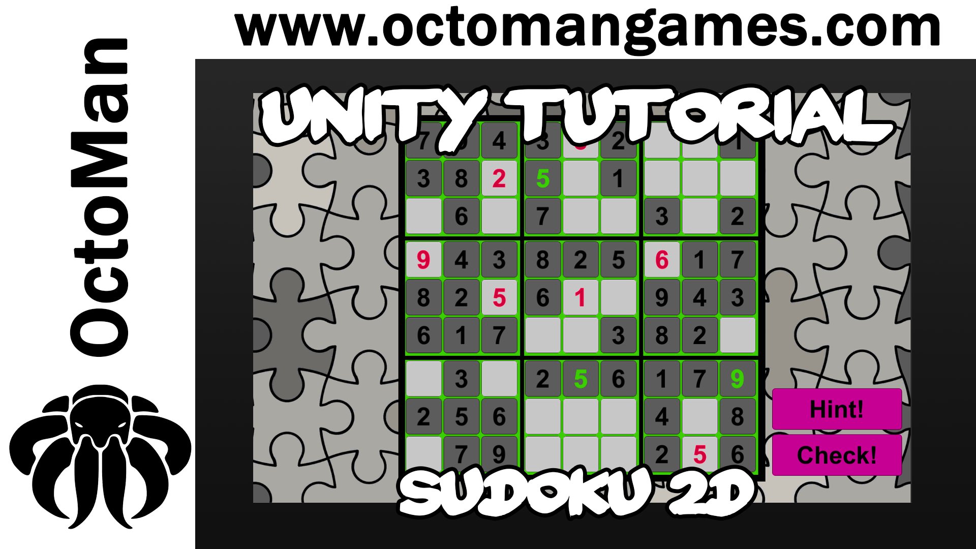 Unity Game Tutorial Sudoku 2d Octo Man Skillshare