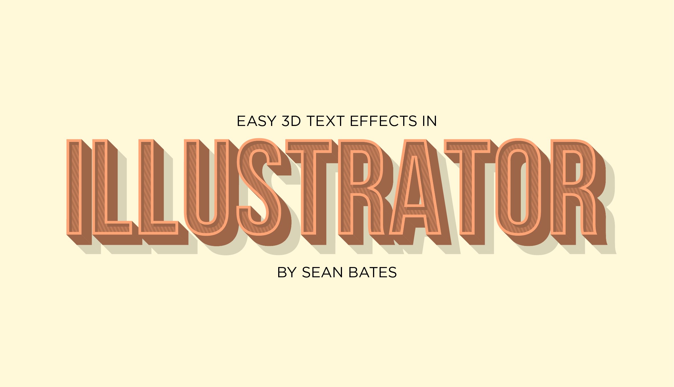 Easy 3D Text Effects in Adobe Illustrator | Sean Bates | Skillshare