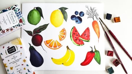 Watercolor Fruit Sign | Skillshare Student Project