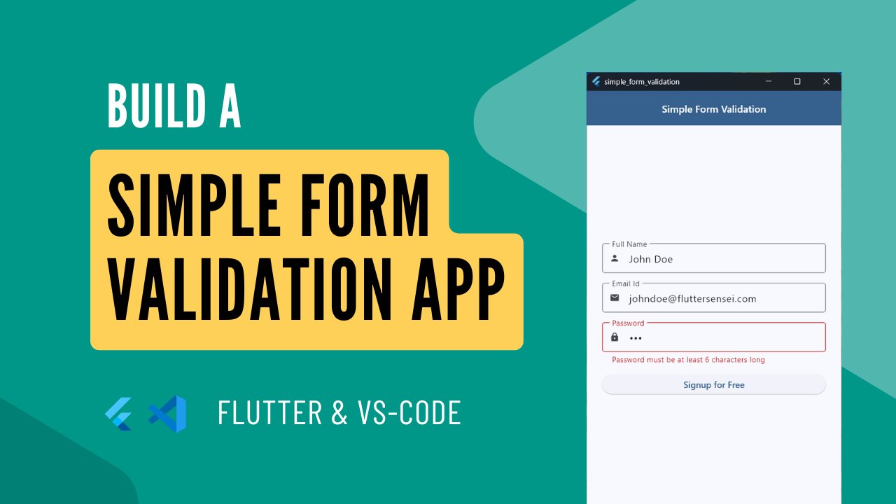 Build a Simple Yet Powerful Form Validation App in Flutter | Flutter Sensei | Skillshare