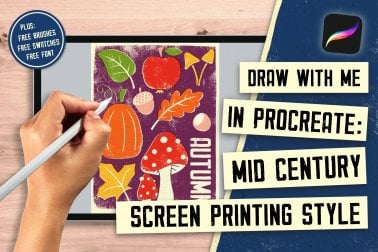 Screen printing effect in procreate | Skillshare Student Project