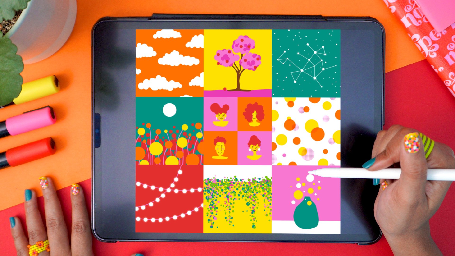On The Dot Drawing Easy Procreate Illustrations Using Dots Vinitha