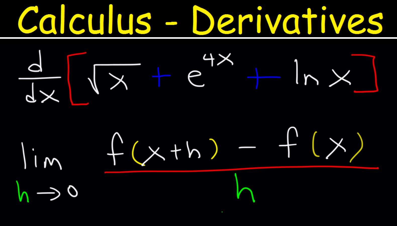 Calculus 1 Derivatives Product Quotient Rule Chain Rule