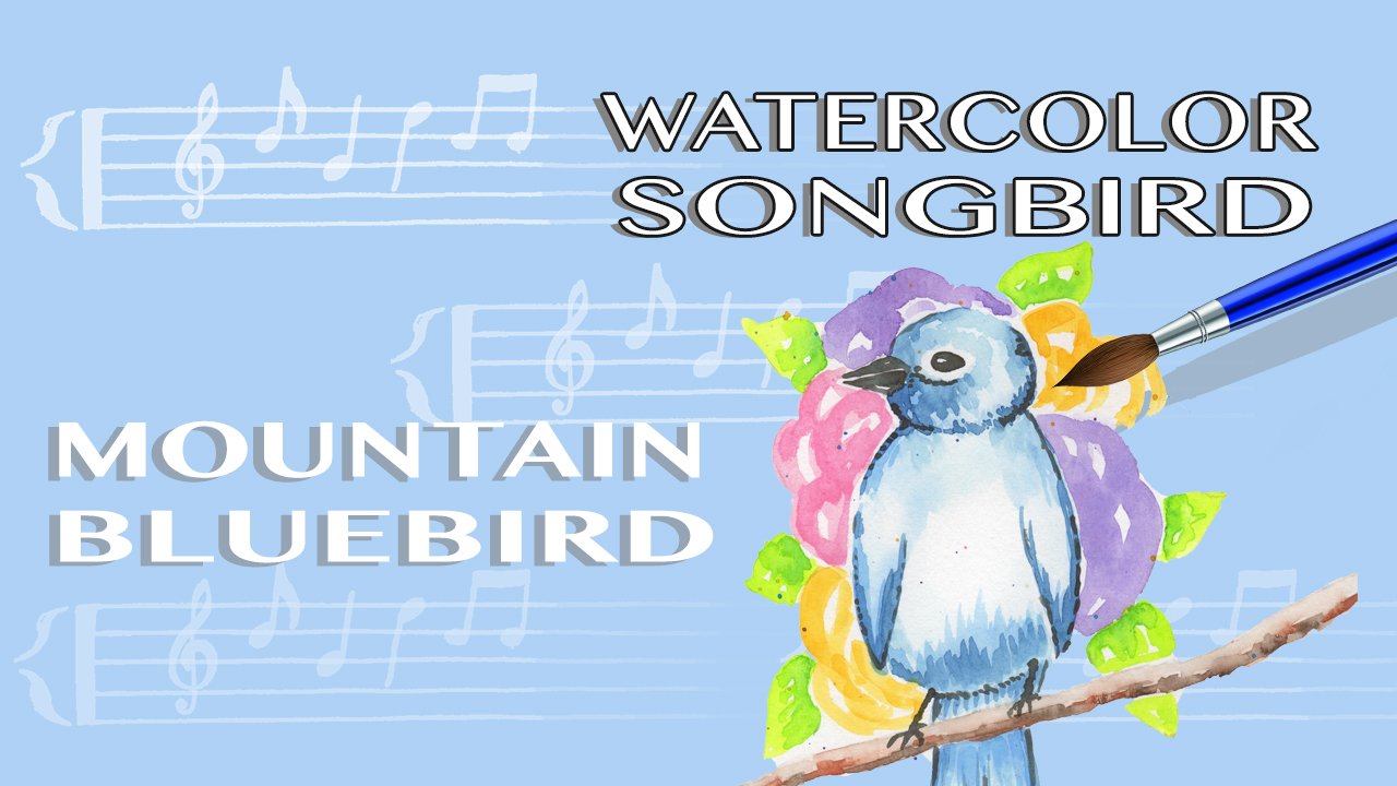 Canção: pássaro de aquarela: montanha azul-azul | Daniela Mellen ...