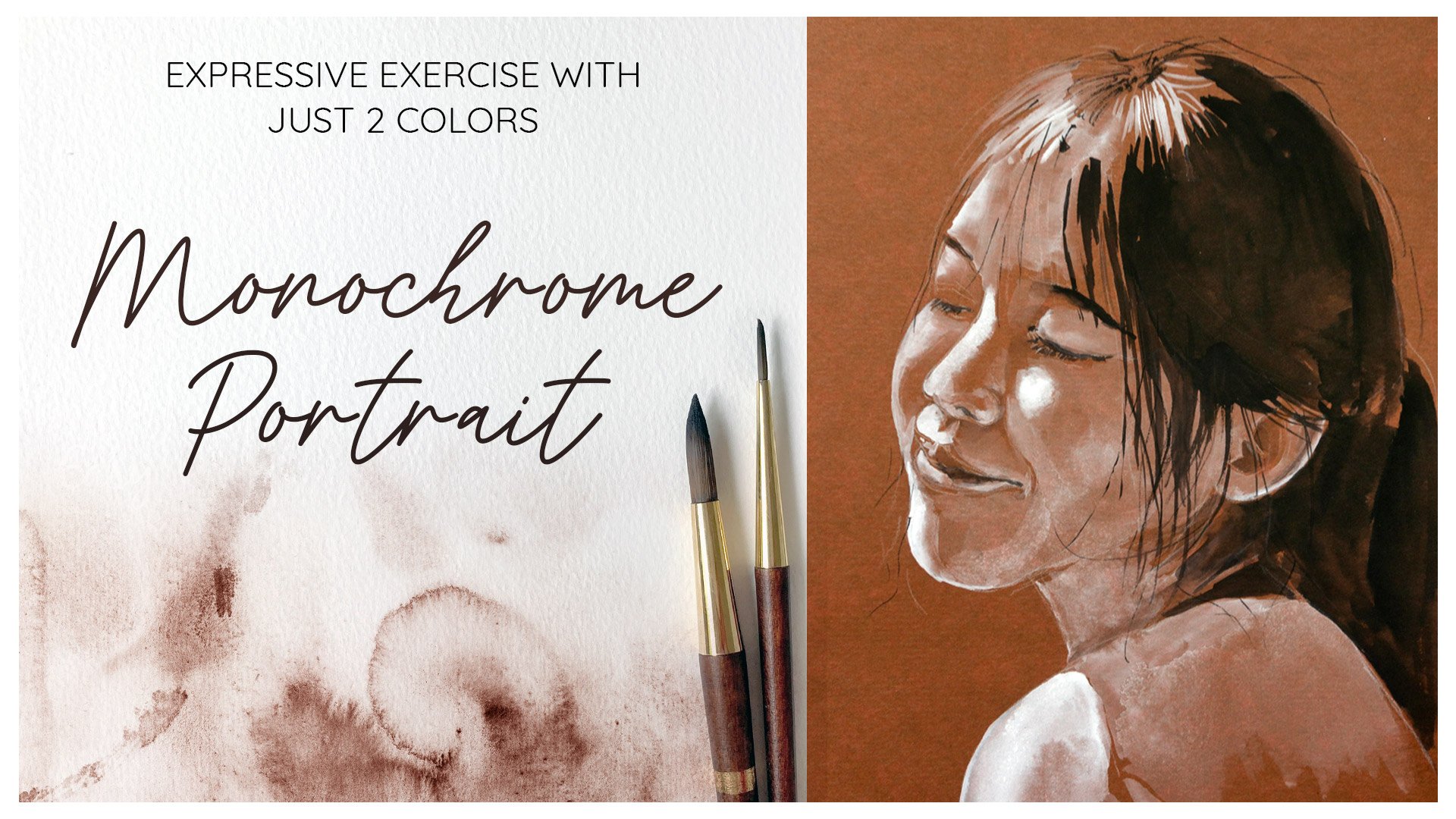 Monochrome Portrait-Quick Fun Study, Portrait Painting Part 2 | Evgenia ...