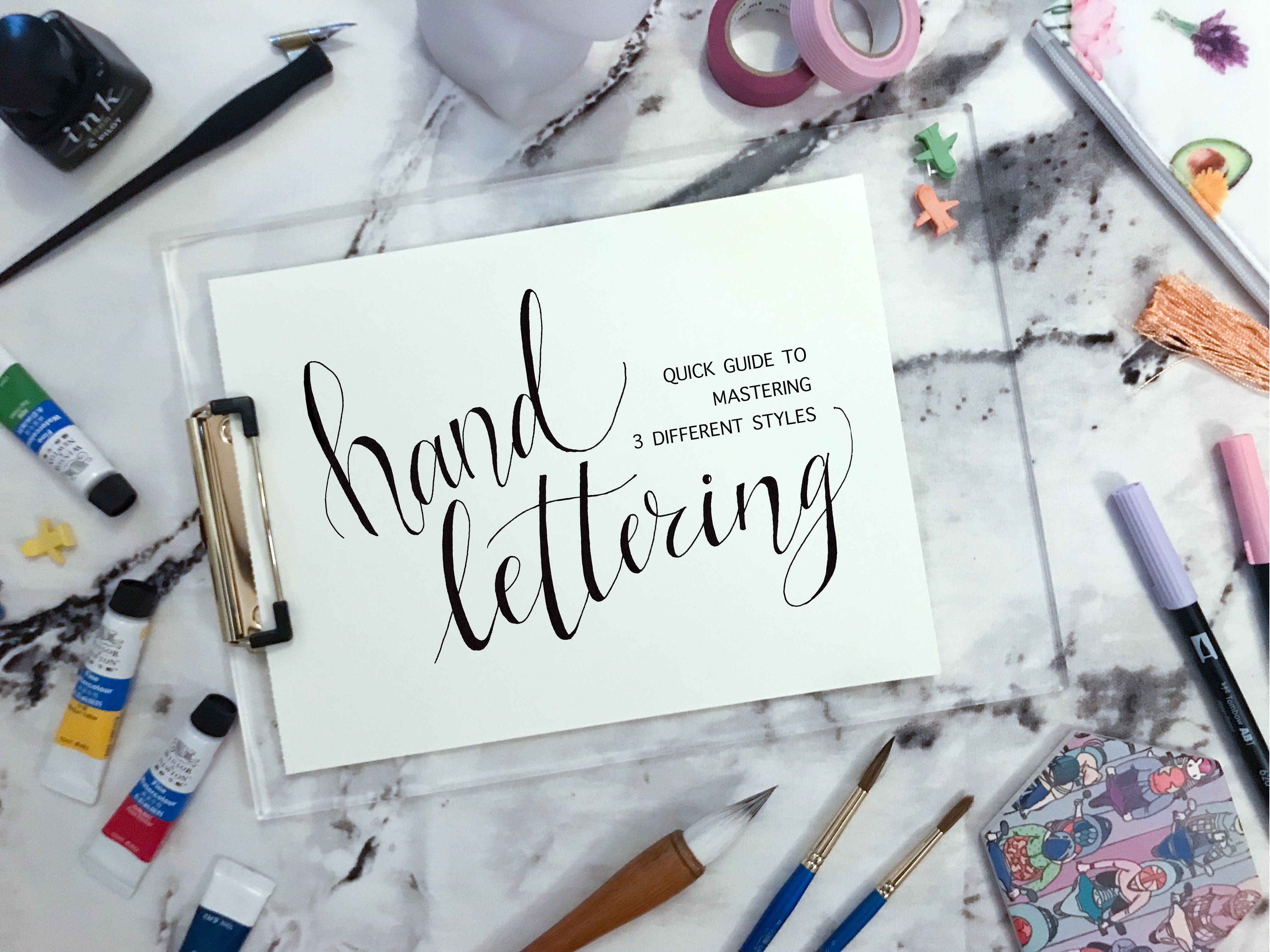 Hand Lettering: Quick Guide to Mastering 3 Different Styles | Voni Lim ...