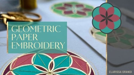 Geometric Paper Embroidery: Construct, Colour and Stitch a Simple ...