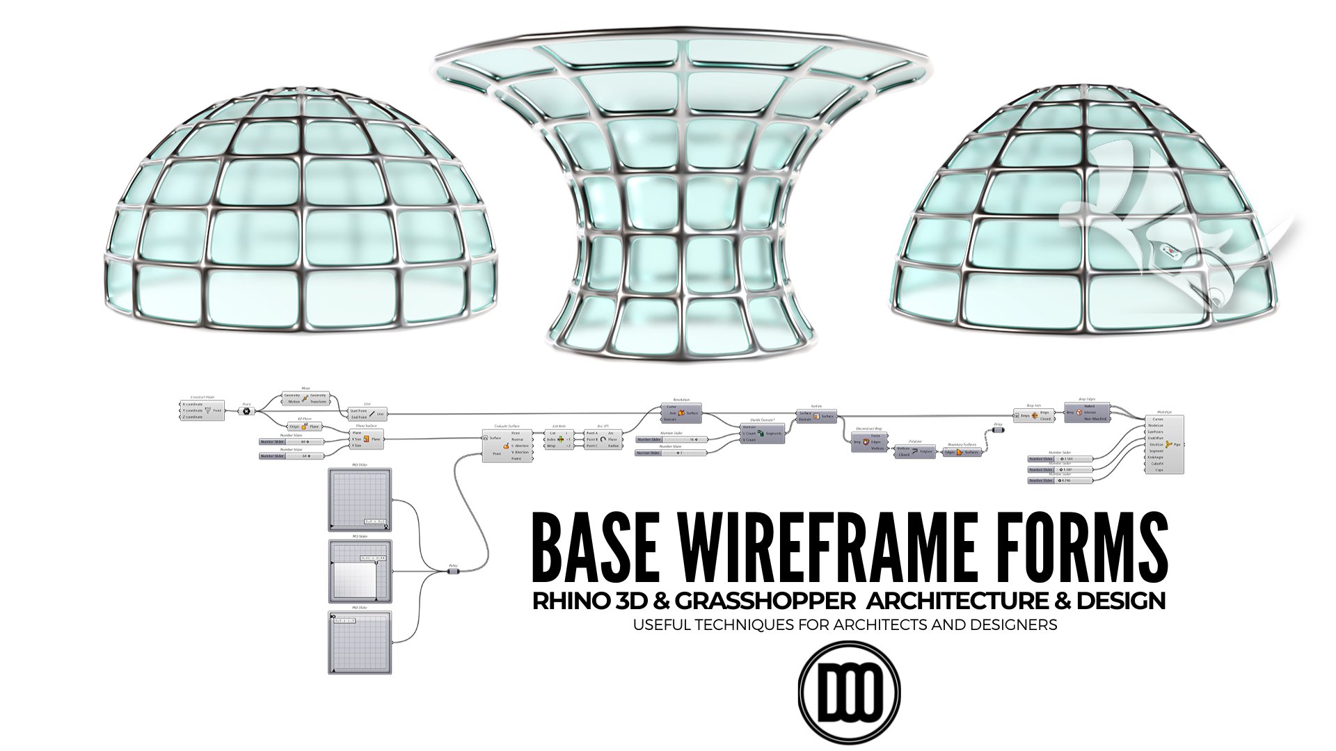 Rhino 3D And Grasshopper Wireframe Forms Using Revolve Parametric Architecture And 3D Design 
