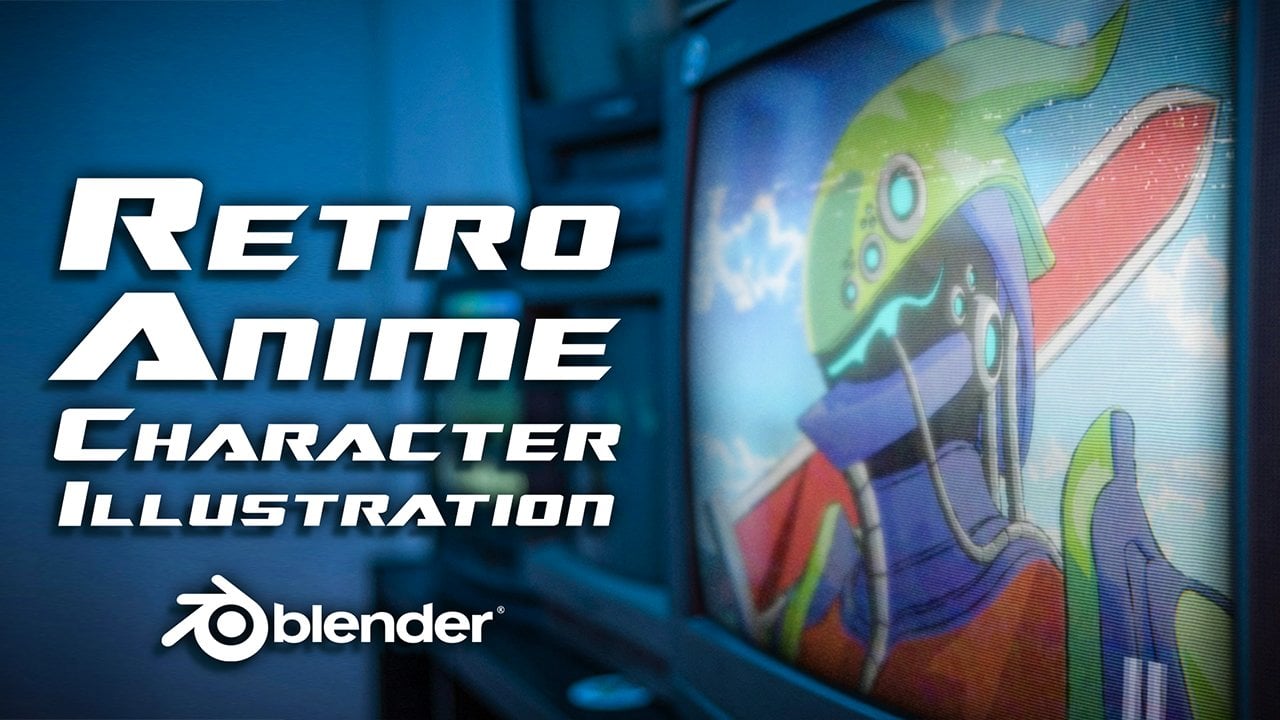 Create a Retro Anime Character Illustration with Blender 3D | Harry ...