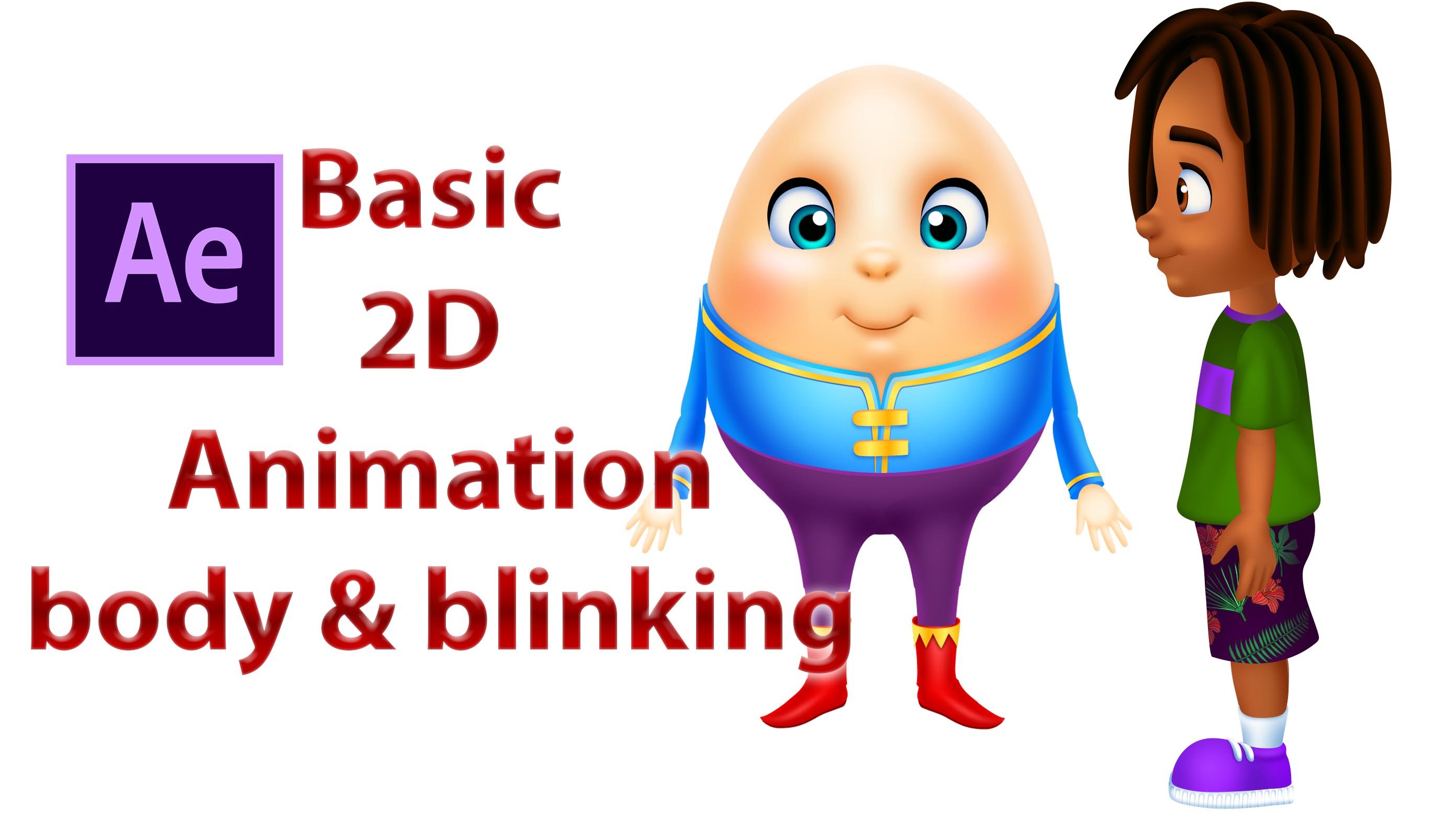 Basic 2D character animation and blink in After Effects | Reza Zare ...